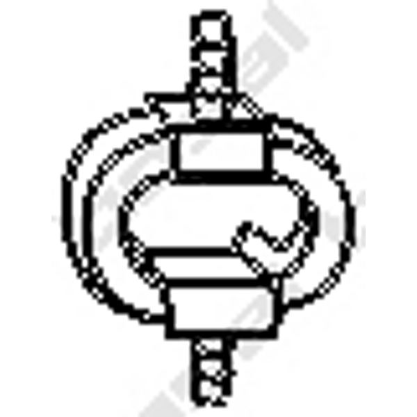 BOSAL 255-511 (1953207 / 206410F000 / 206410F000) кронштейн глушителя резиновый