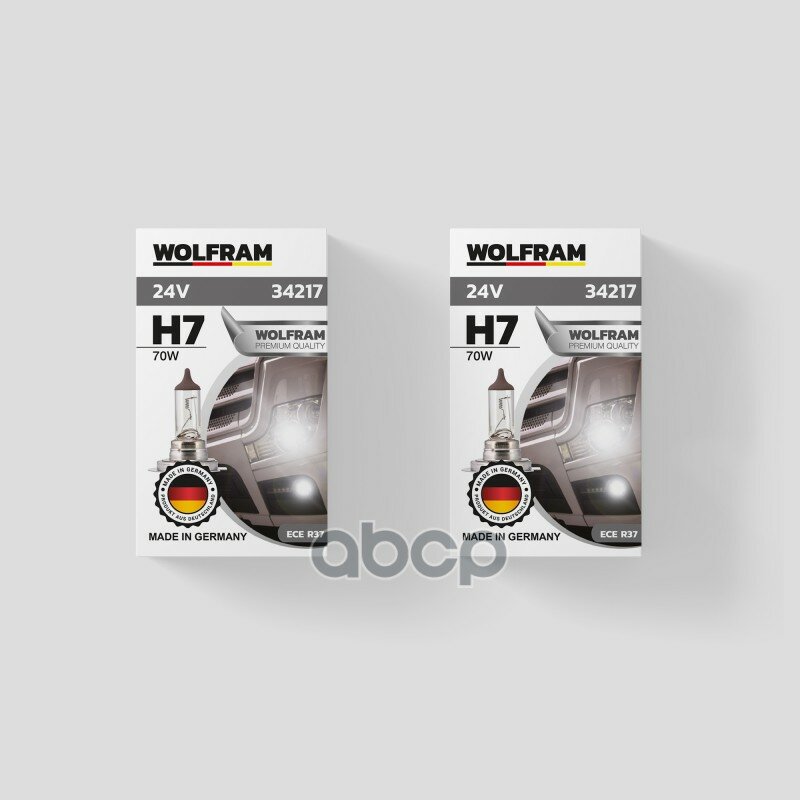 Лампа 24V H7 70W PX26d WOLFRAM HALOGEN BULB 1 шт. картон 34217 WOLFRAM арт. 34217