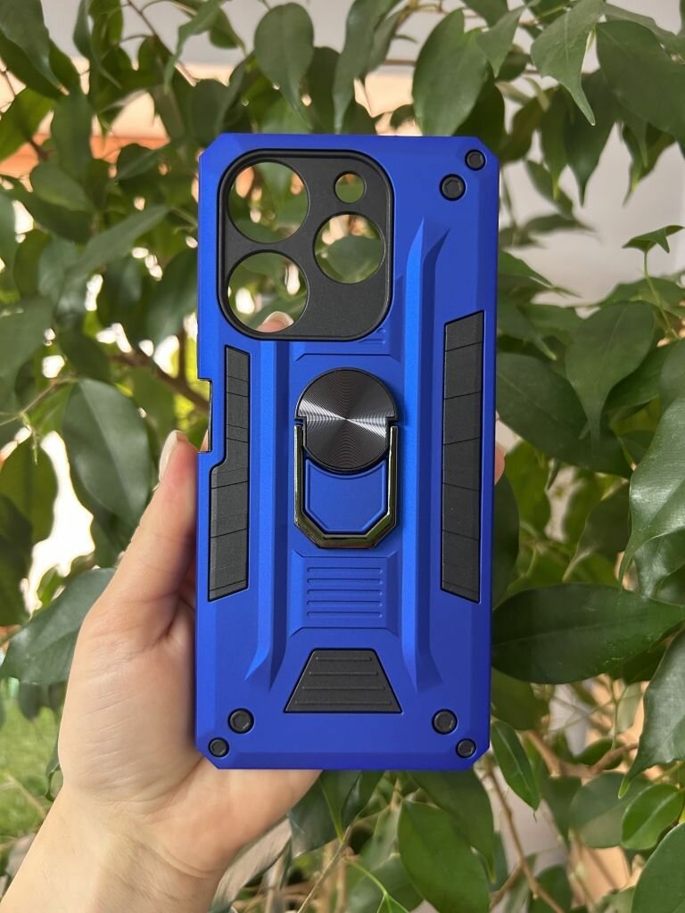 Чехол противоударный для Tecno Spark 10 Pro / Техно Спарк 10 Про military (Синий)