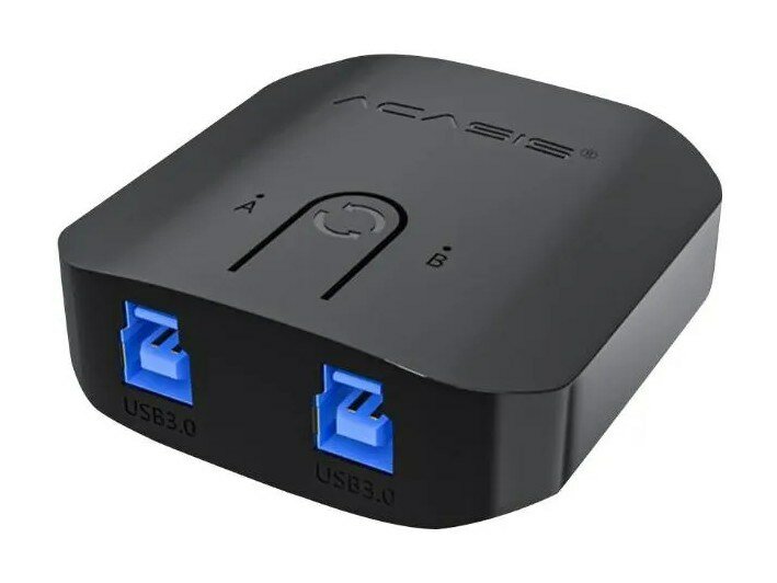 Переключатель USB 1->2 ACASIS USB-SW30 (USB 3.0, кабель USB тип A-B 1.0м 2шт.)