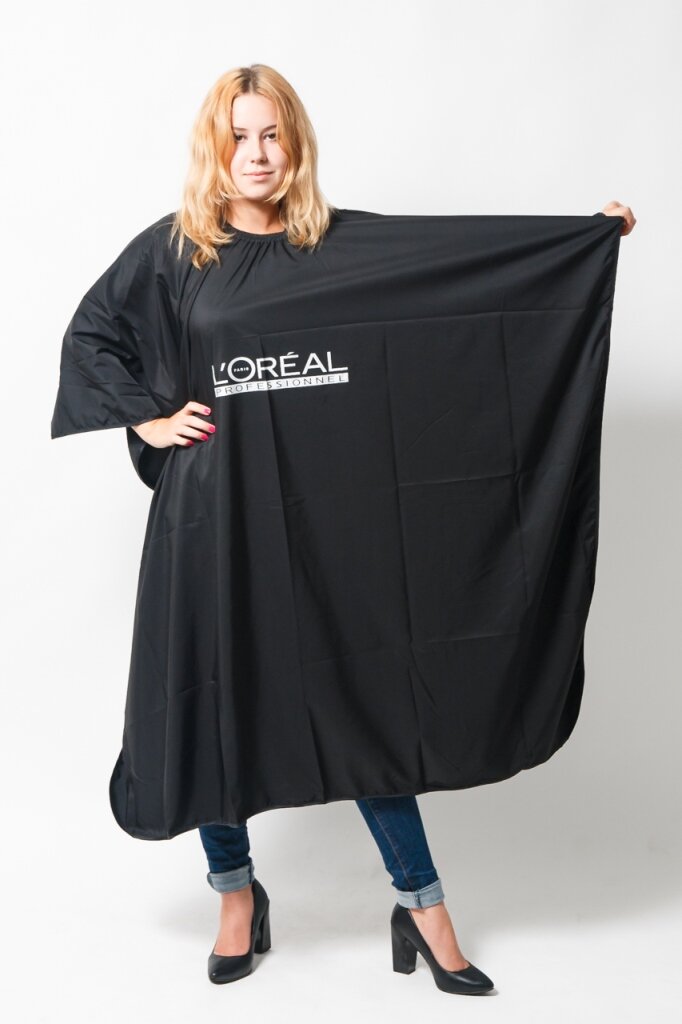 Пеньюар с лого Loreal Professionnel черный