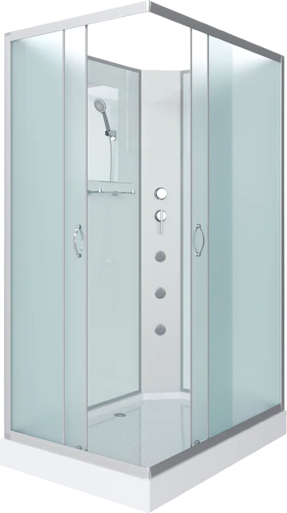 Душевая кабина Niagara Classic NG-43185-14QBKG 110х80 см, без крыши, с гидромассажем