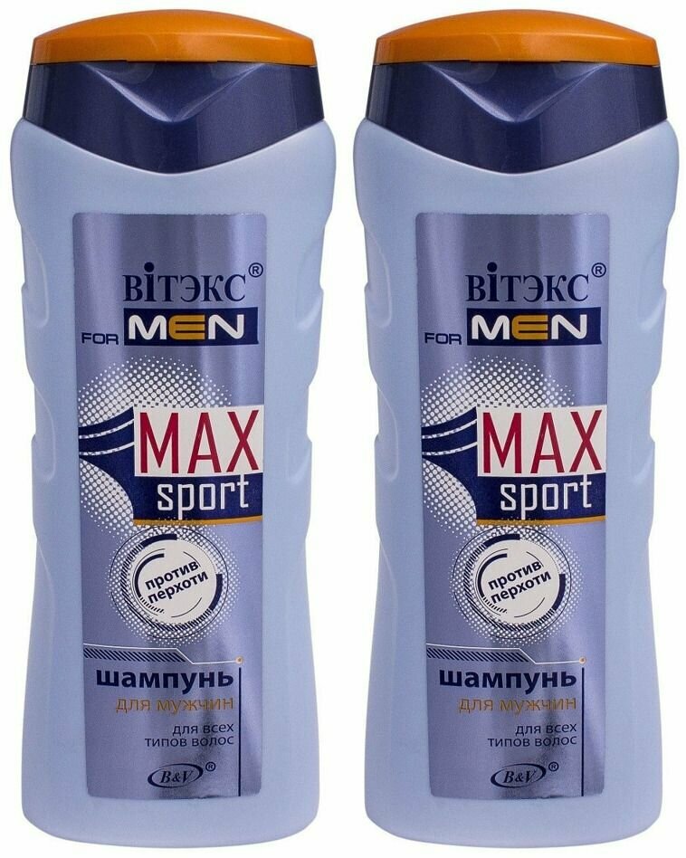 Витэкс For Men Max Sport Шампунь для всех типов волос, 250 мл, 2шт