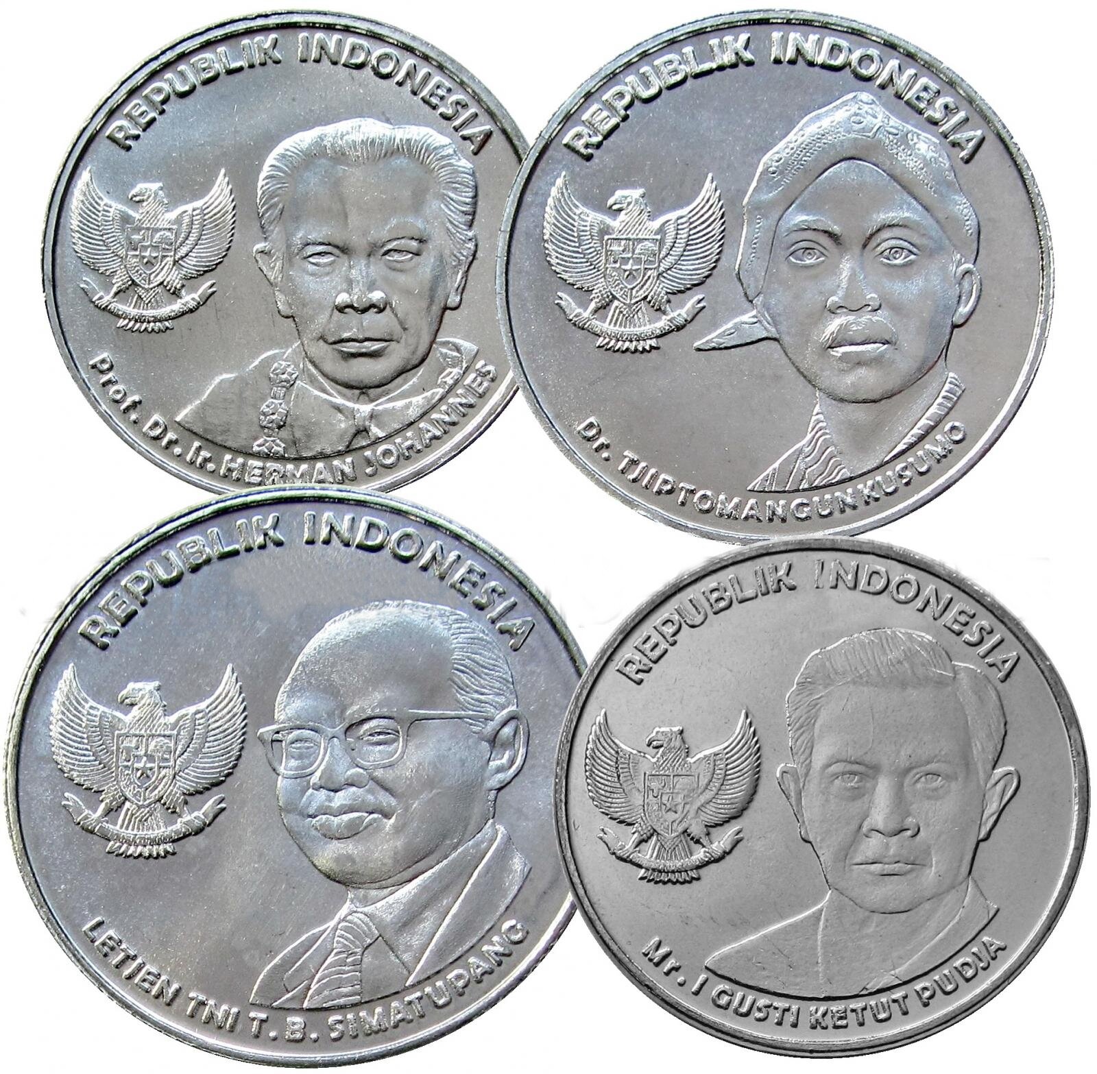 Набор 4 монеты 2016 Индонезия UNC