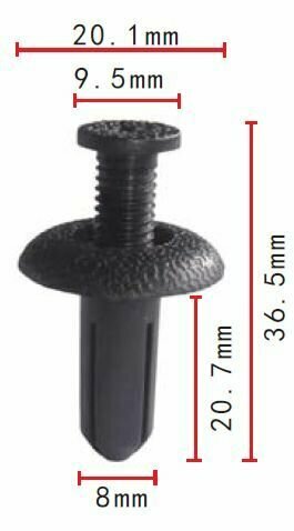 Клипса Honda Civic 90505SL0003 Toyota RAV4 Corolla 9046708155 Mitsubishi Galant M888869 20 штук