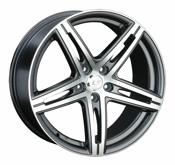 Колесный диск LS LS288 18x8" PCD5x114,3 ET40 D73,1 темно-серый глянцевый с полированными лучами
