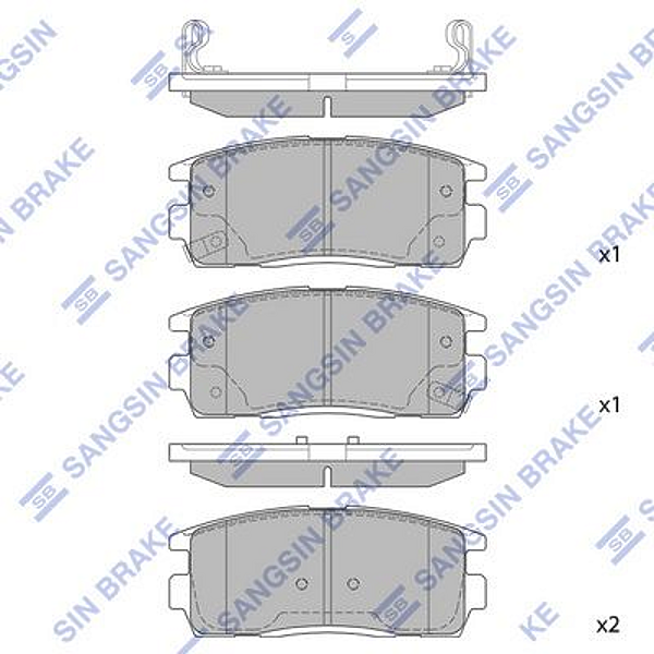HI-Q SP1205 (96626075 / 96626075 / 96626076) колодки дисковые з.\ Chevrolet (Шевроле) captiva, Daewoo (Дэу) winstorm 2.0 /