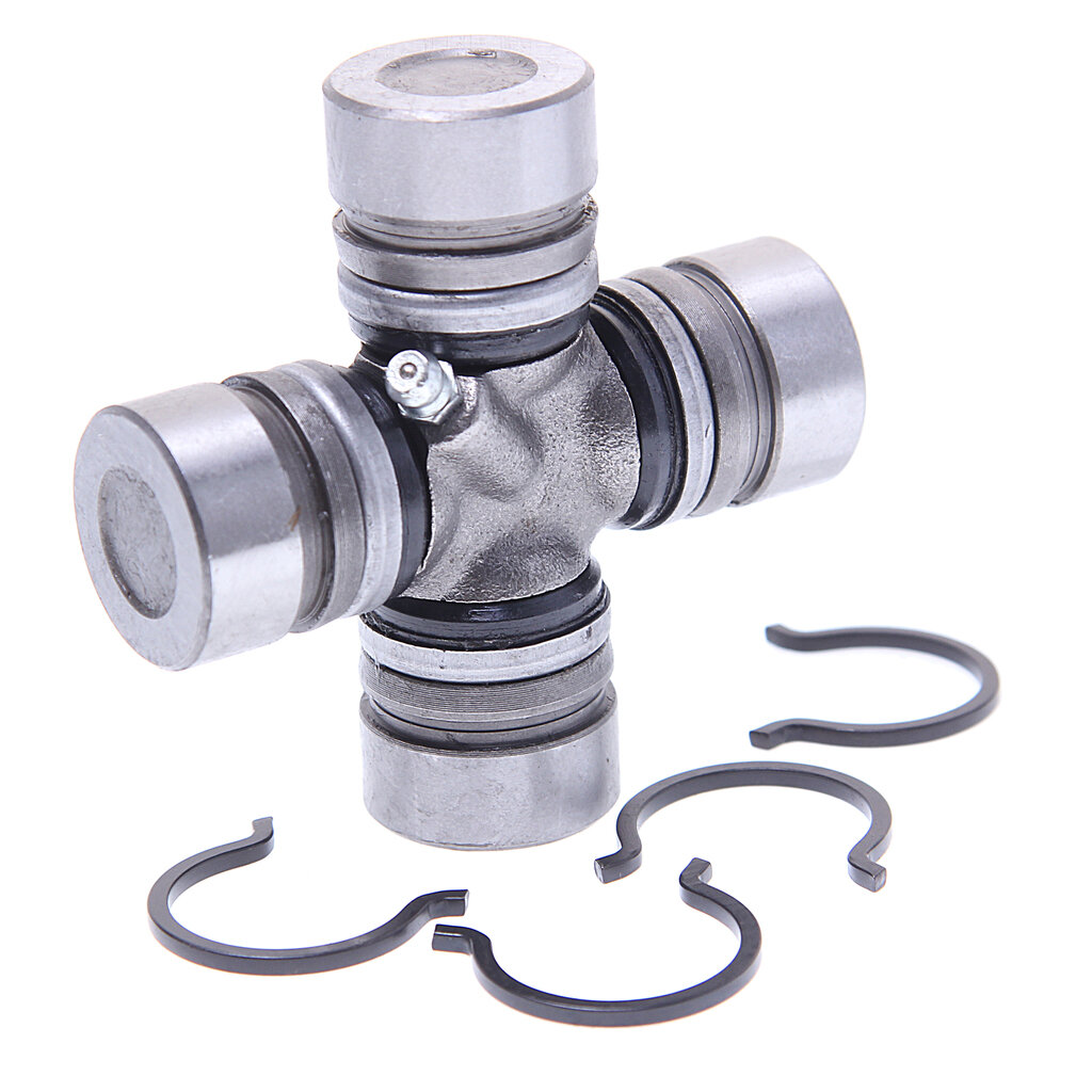 Крестовина УАЗ, МТЗ вала карданного с масленкой и стопорными кольцами METALPART