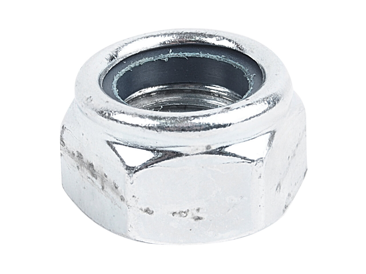 Гайка М20х2.5х20 с нейлоном шестигранная оцинкованная