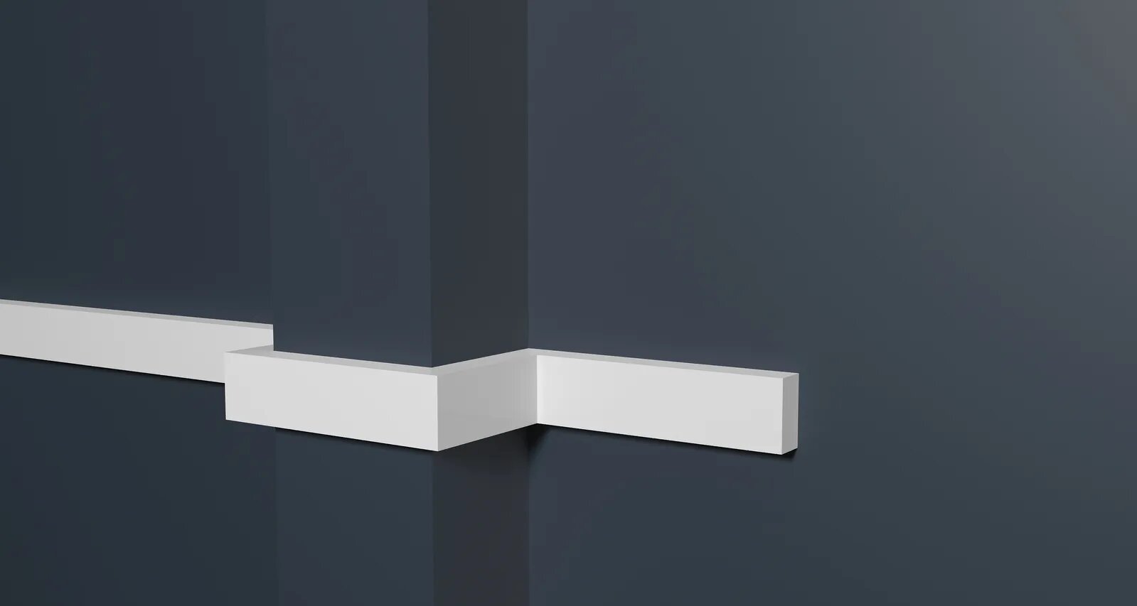 Молдинг DD610 3 метра Decor Dizayn 300х20х10 мм дюрополимер белый