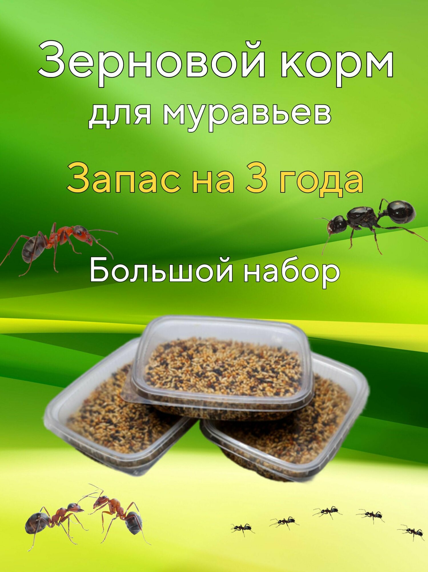 Углеводная зерновая смесь для муравьев жнецов Messor structor мессор структор