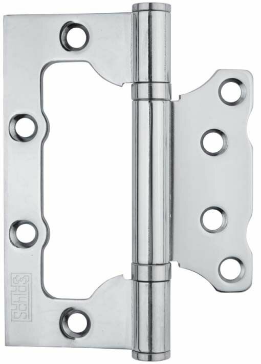 Шлосс 04013 петля накладная "бабочка" для дверей без притвора хром (2шт)