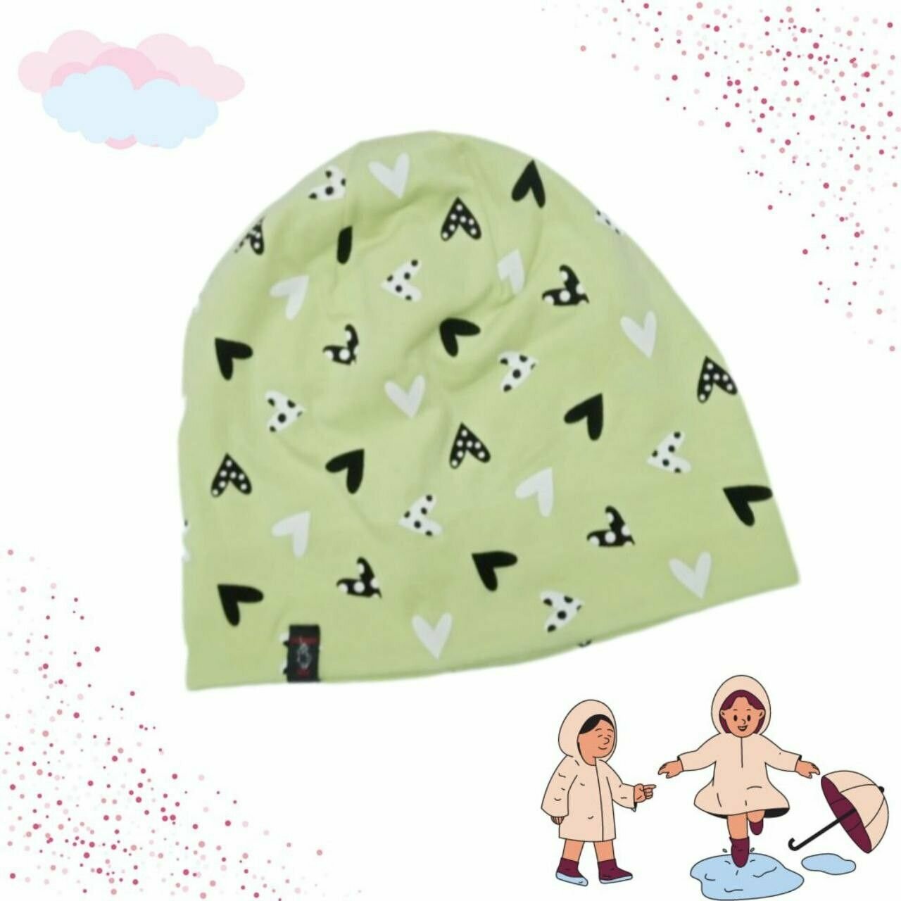 Шапка-бини Базовая коллекция для девочек