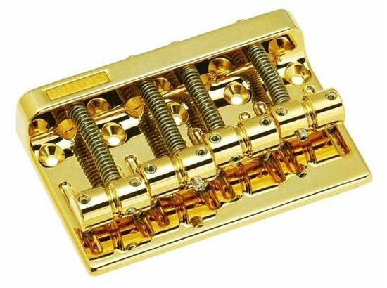 Бридж для бас-гитары Gotoh 201B-4 Золото