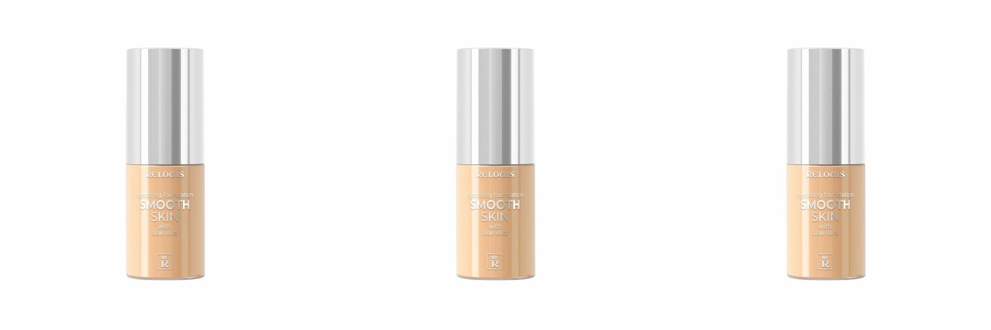 Relouis Тональный крем Увлажняющий с алоэ вера Smooth Skin, тон 03 Золотистый Бежевый , 30г, 3 уп.