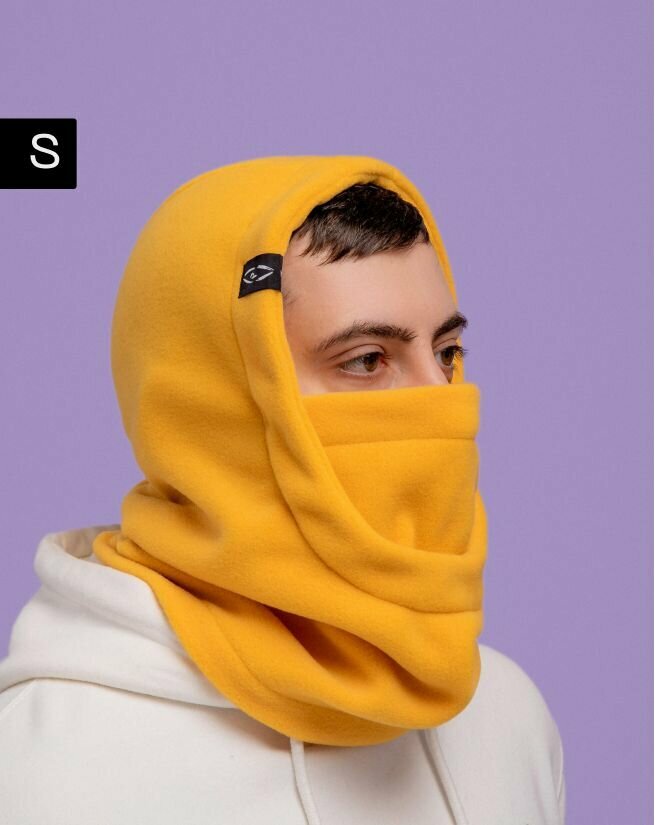 Балаклава poncho_id Базовая коллекция для женщин, размер s, Желтый — фото 1