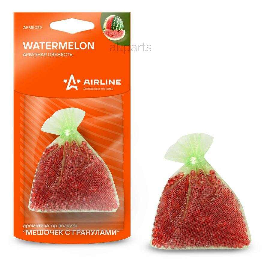 AIRLINE AFME029 Ароматизатор подвесной Мешочек с гранулами арбузная свежесть