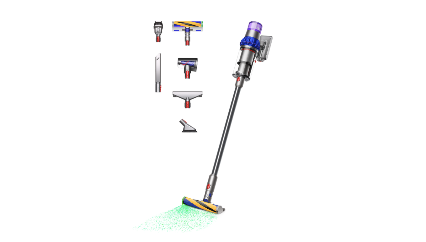 Пылесос Dyson V15 Detect Fluffy (SV47) EU, blue/nickel 8 насадок