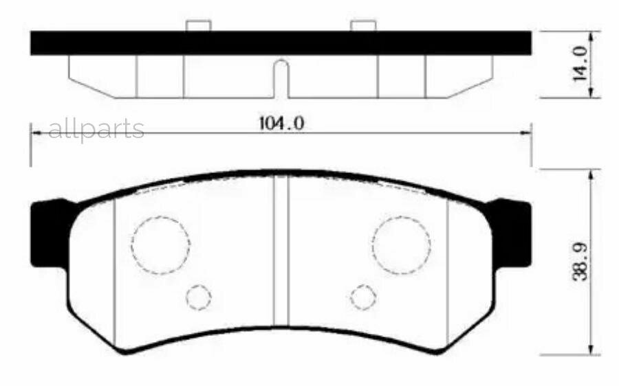 HSB HP2020 Колодки тормозные дисковые задн CHEVROLET: OPTRA 06-, LACETTI 06- \ SUZUKI: FORENZA 07-08, RENO 07-08