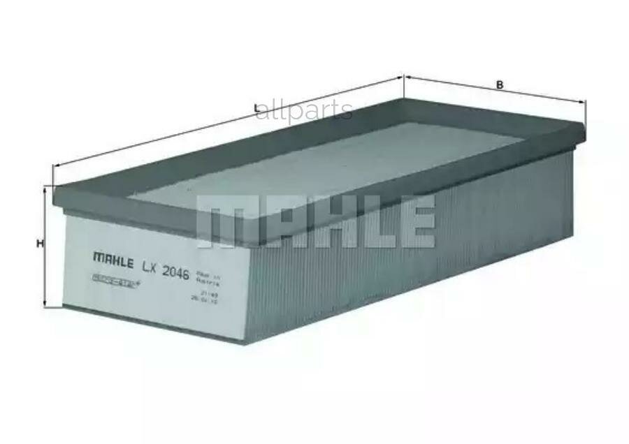 MAHLE LX2046 Фильтр возд. AUDI A4, A5 1.8-2.0TFSI,2.0TDI 2007=>