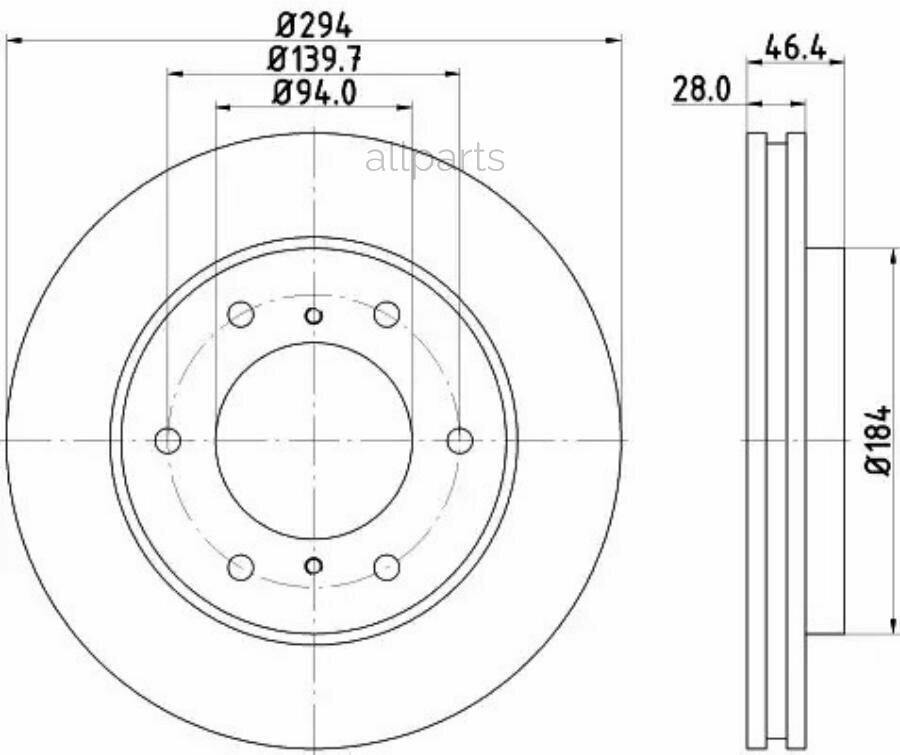 NISSHINBO ND3009K Диск тормозной | перед |