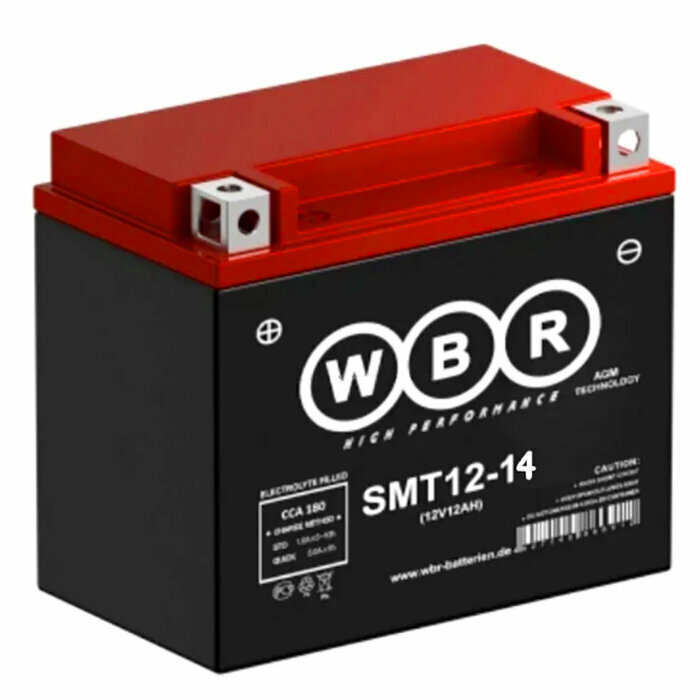 Аккумулятор стартерный WBR SMT12-14 12В 14Ач
