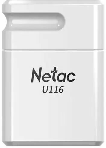Флешка USB NETAC U116 4ГБ, USB2.0, белый