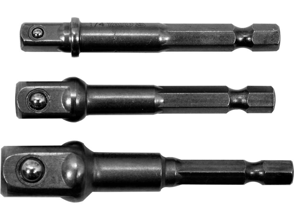 YATO YT-04685 набор адаптеров 3 пр: 1 / 4 inch, 3 / 8 inch, 1 / 2 inch x hex