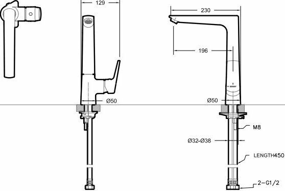 Смеситель Bravat Real F7121179CP-2-RUS для кухонной мойки