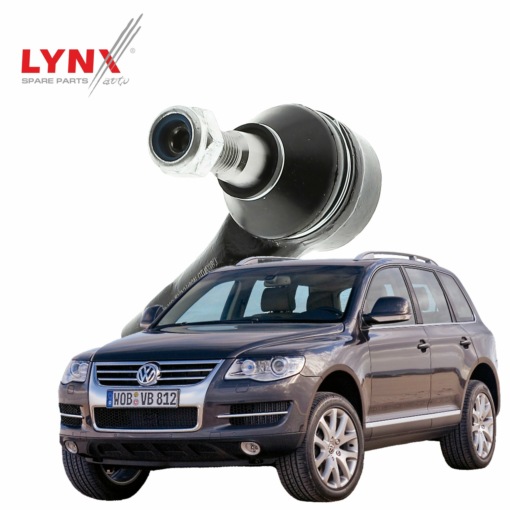 Наконечник рулевой Volkswagen TOUAREG GP (1) / Фольксваген Туарег 2002 2003 2004 2005 2006 2007 2008 2009 2010 / левый, 1шт, LYNXauto
