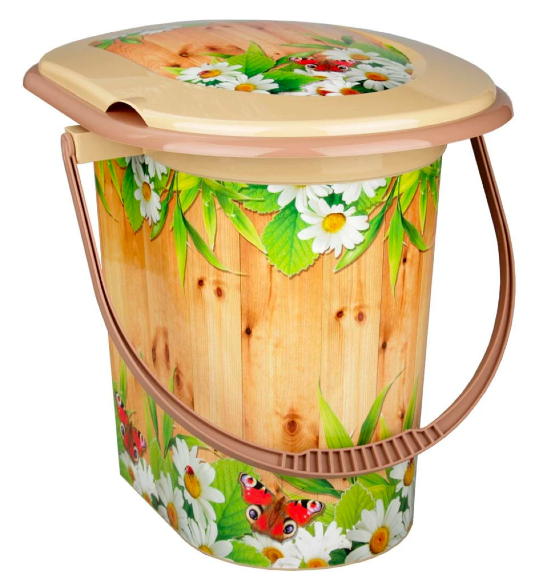 Ведро-туалет Альтернатива Летний день, объем 17л / биотуалет