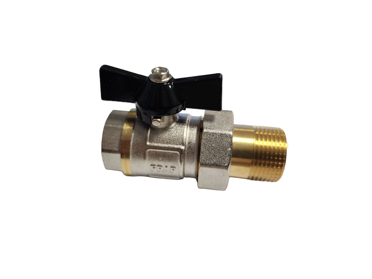 Кран шаровой с американкой НР-ВР с рукояткой «бабочка» 3/4, Frap F214.05