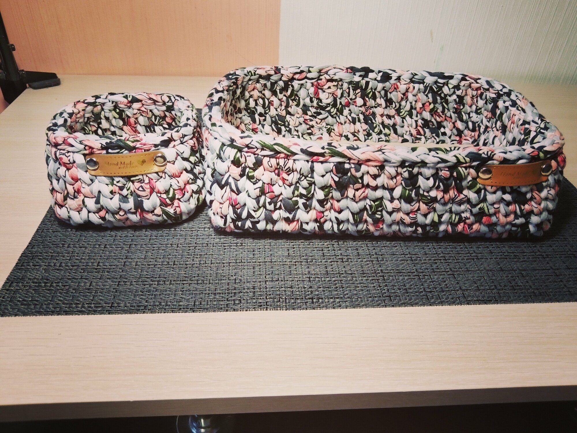 Набор корзин MaMaLu, для хранения вещей, ручная работа, 2 шт