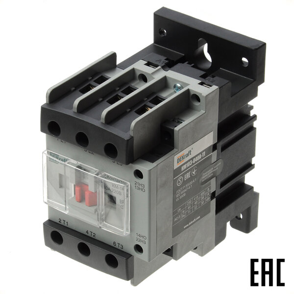 Контактор КМ103-040A-220B-11 22128DEK 220В 40А 1з+1р DEKraft
