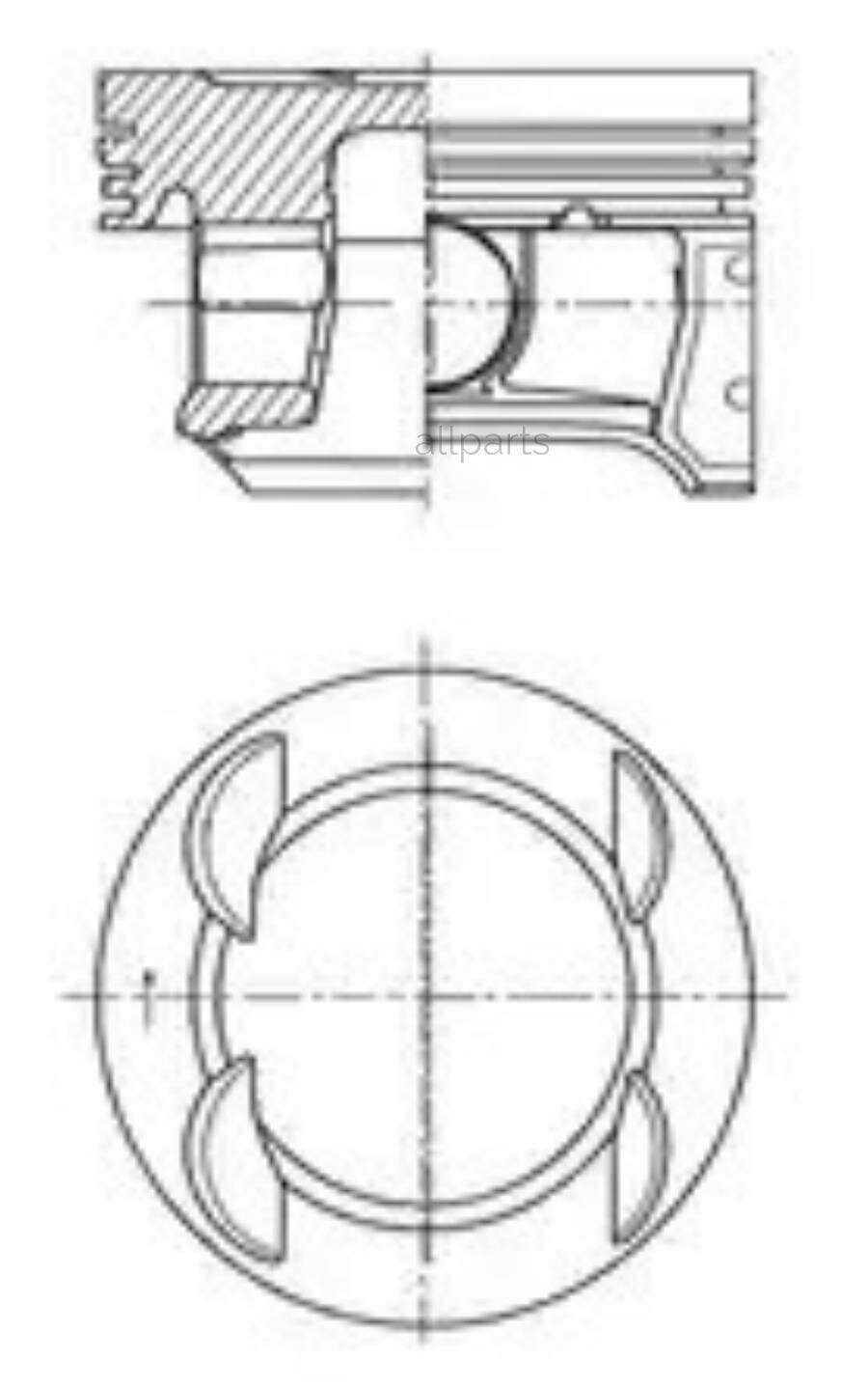 KOLBENSCHMIDT 41007620 Поршень dm.73.40x1.2x1.2x2.0 +0,50 Цена за 1 шт.
