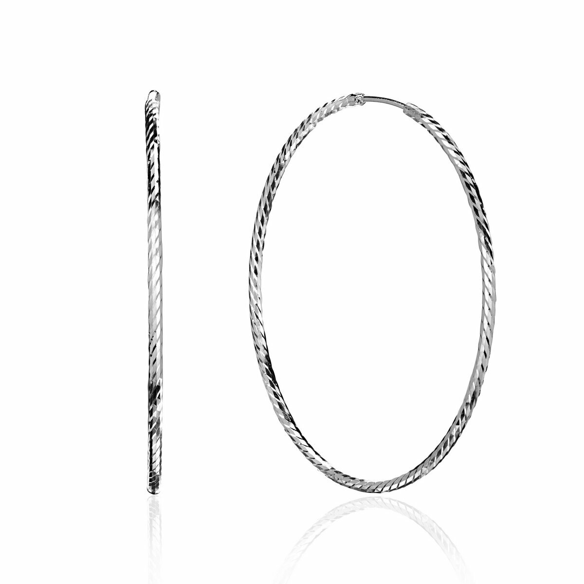 Серьги конго, серебро, 925 проба