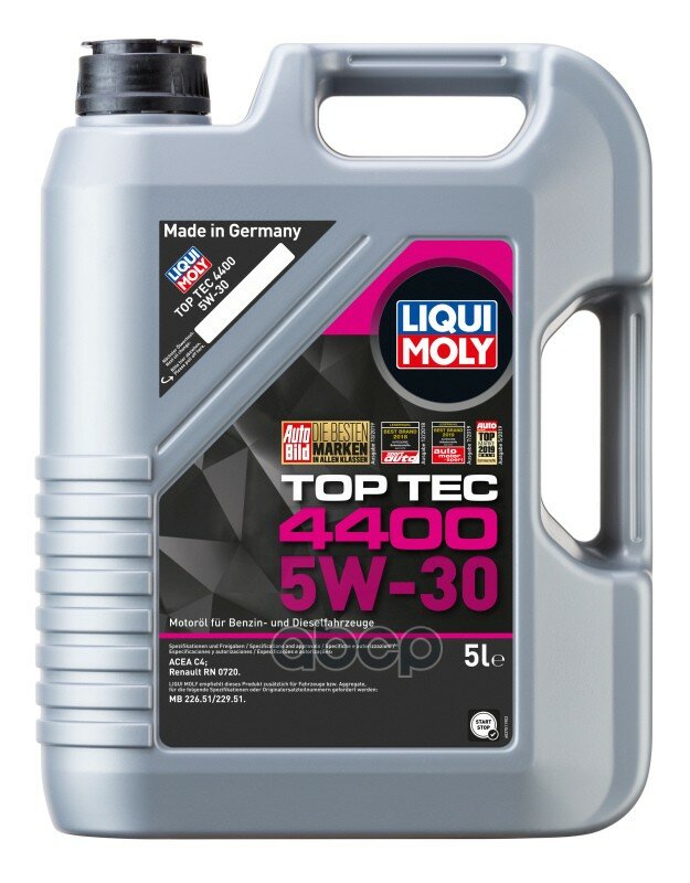 LIQUI MOLY Масло моторное синтетическое 5л - НС-синт. мот. масло Top Tec 4400 5W-30 C4