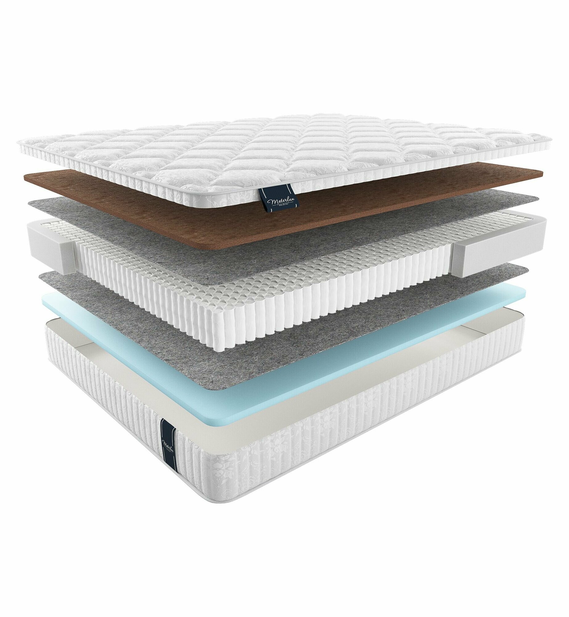 Матрас Materlux Forli Multi 75х200 высота 20 см анатомический средней жесткости кокосовый Независимые пружины