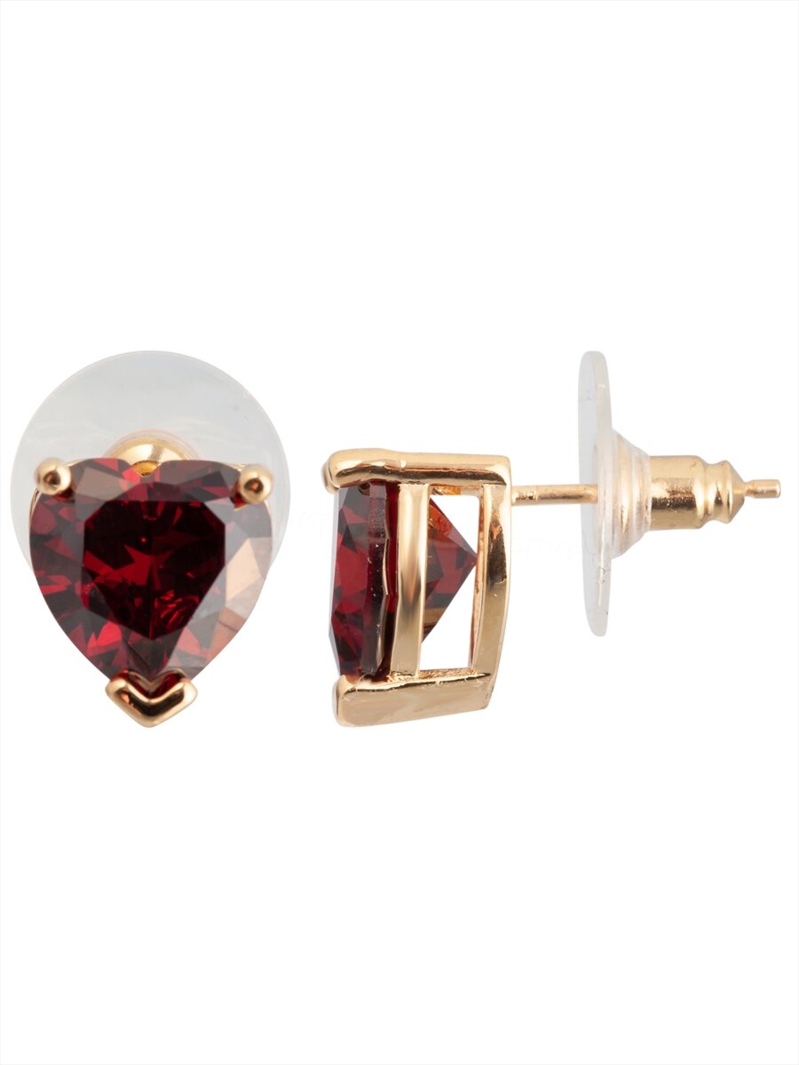 Серьги клипсы, гранат