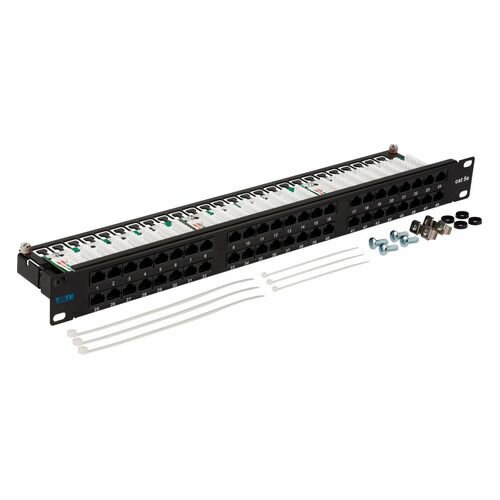Патч-панель Lanmaster (TWT-PP48/1U-U5E) 19" 1U 48xRJ45 кат.5e UTP