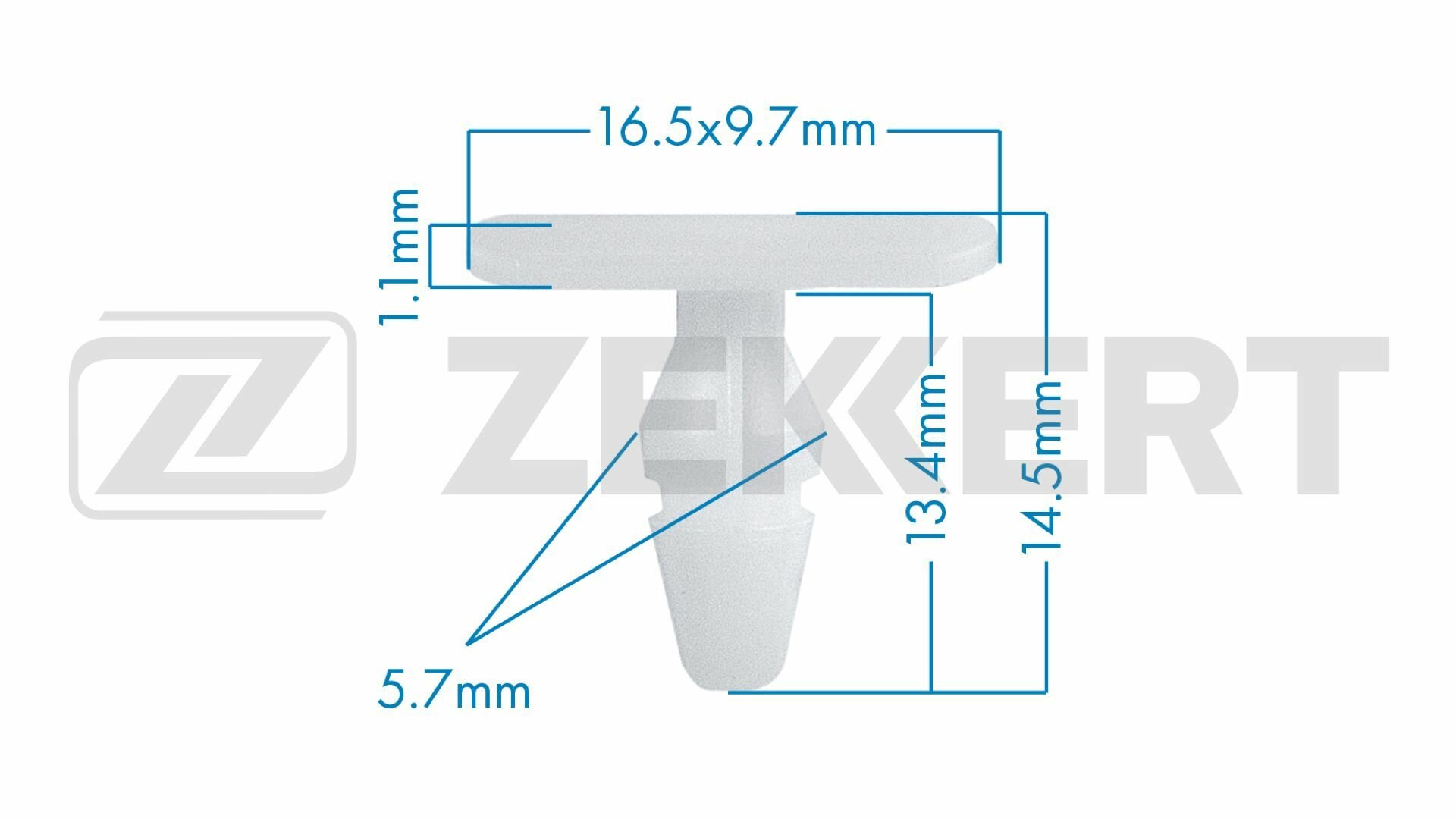 Клипса автомобильная 10 шт для Мерседес BE-1702 ZEKKERT
