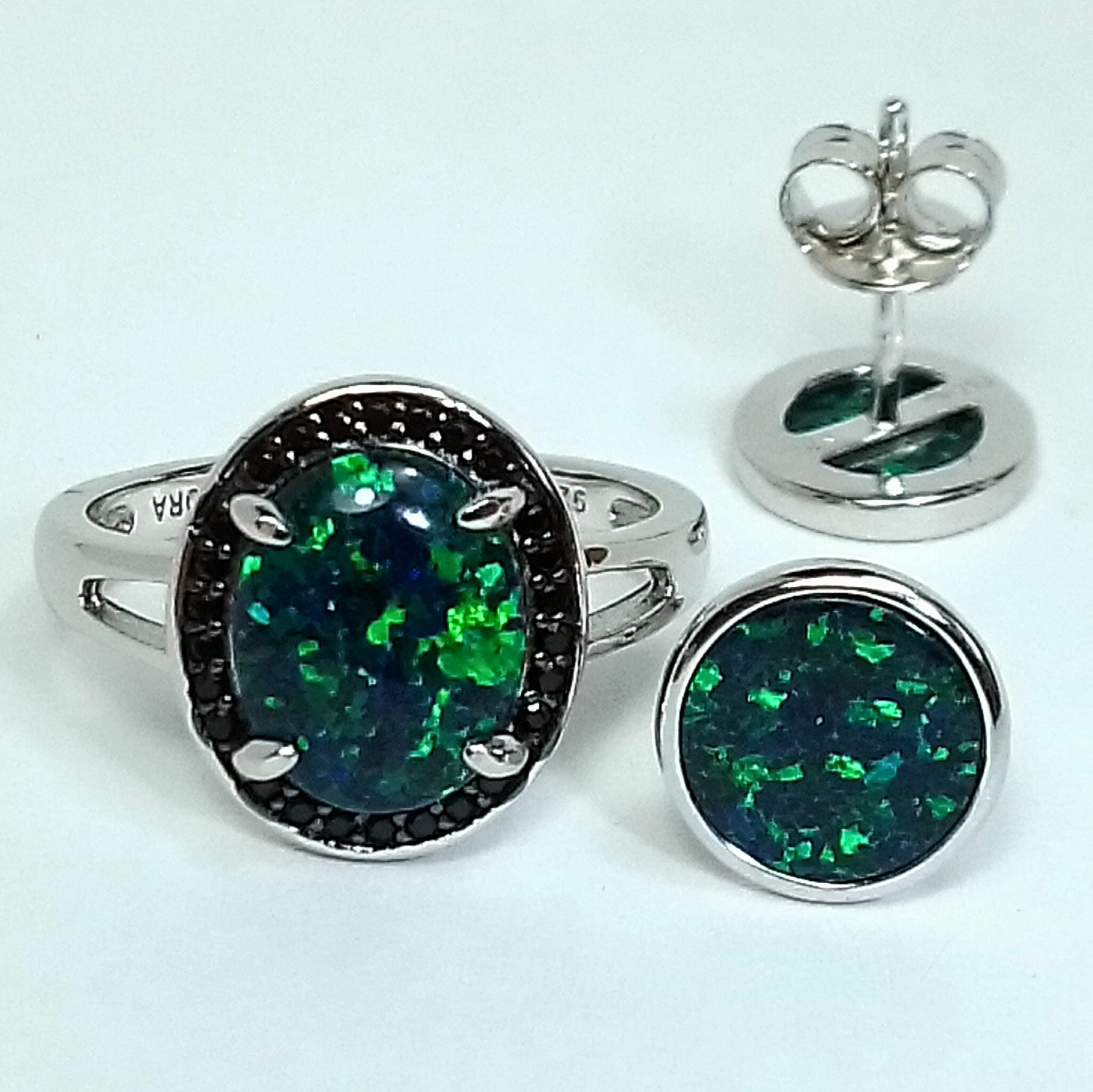 Ювелирный комплект, серебро, 925 проба