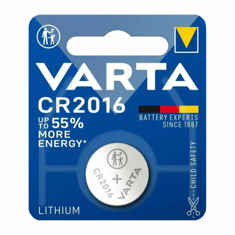Батарейка Varta ELECTRONICS CR2016 BL1 Lithium 3V (6016) (6016101401), 1931774