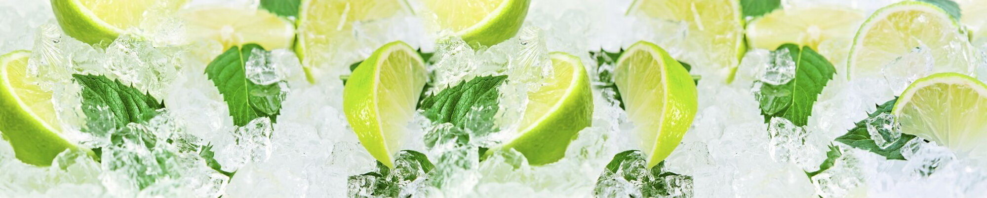 Кухонный фартук/стеновая панель МДФ для кухни 2800*600*6мм "Лайм во льду"