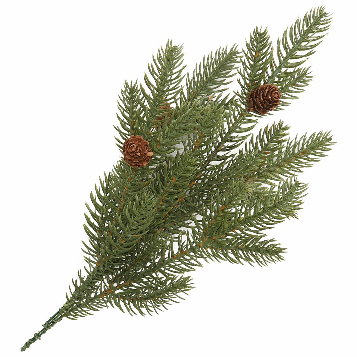 Ветка декоративная сосновая с шишками, 28 см, 1 штука, Айрис
