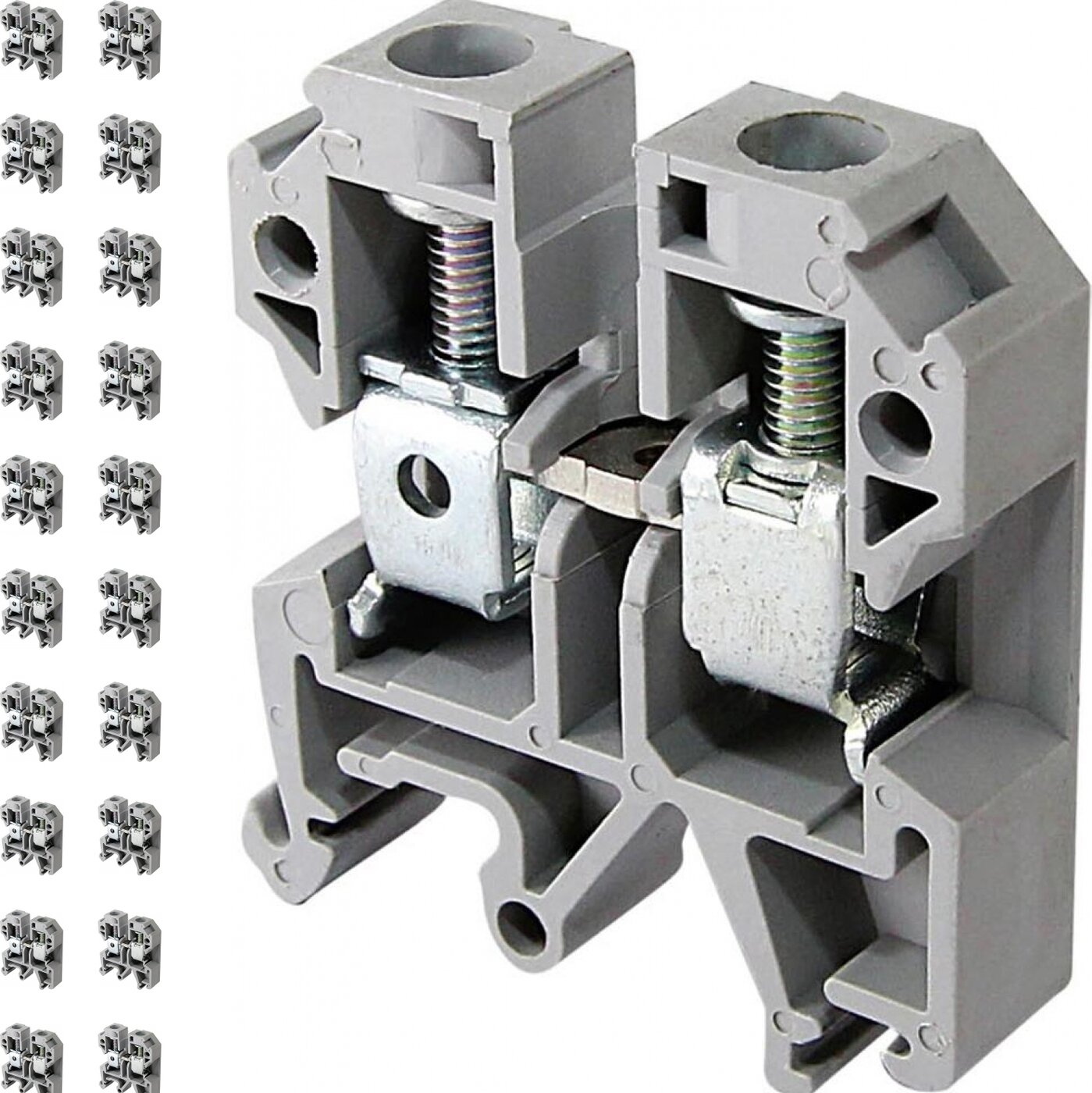 Клеммный зажим TDM Electric ЗНИ-10мм2 (JXB70А) серый (комплект из 20 шт.)
