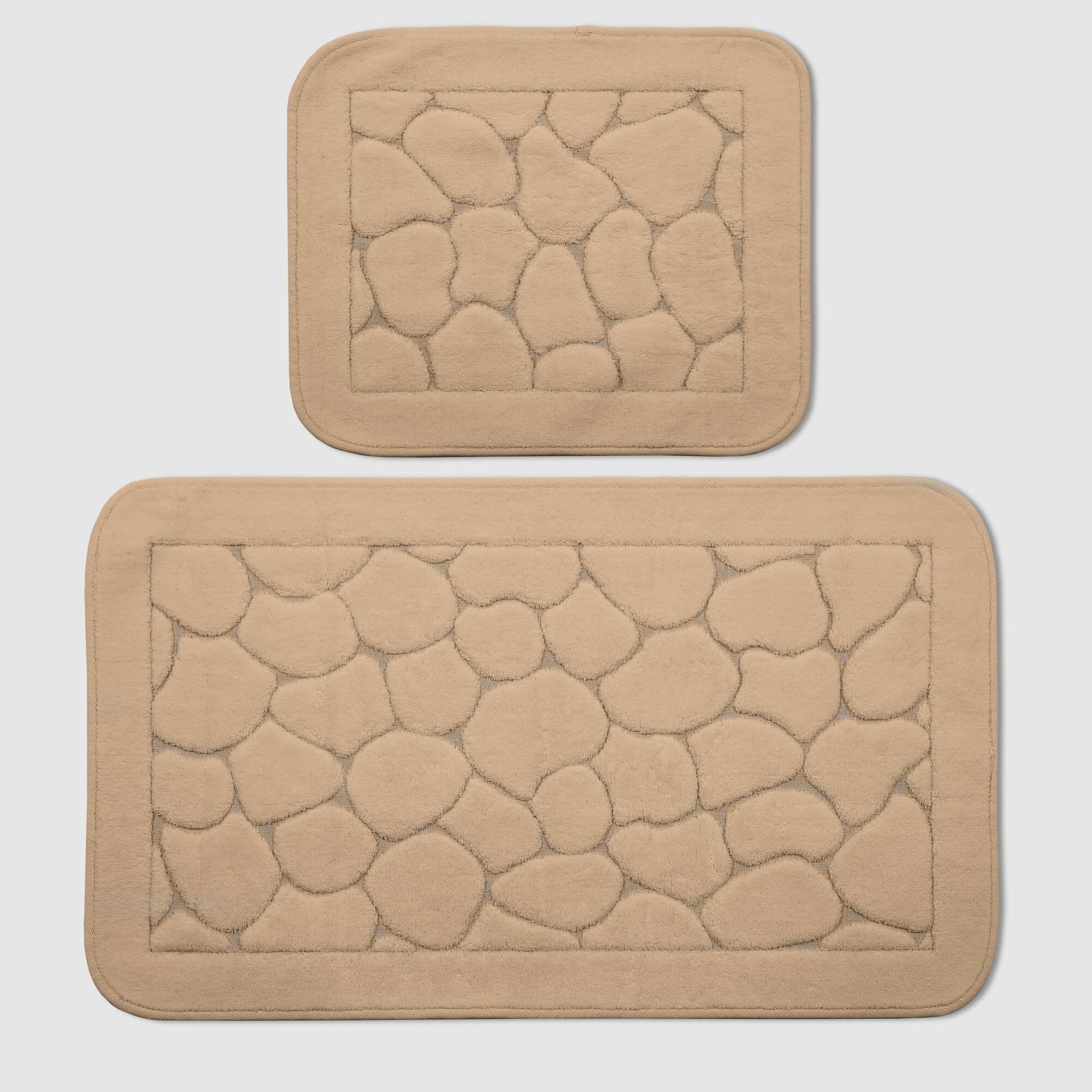 Коврик для ванны набор Retro textil Stone капучино 2 шт