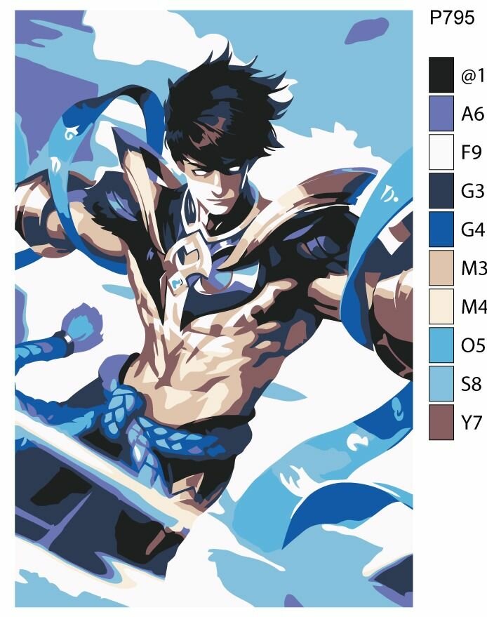 Детская картина по номерам P795 "Игра Mobile Legends. Вэйл" 20x30