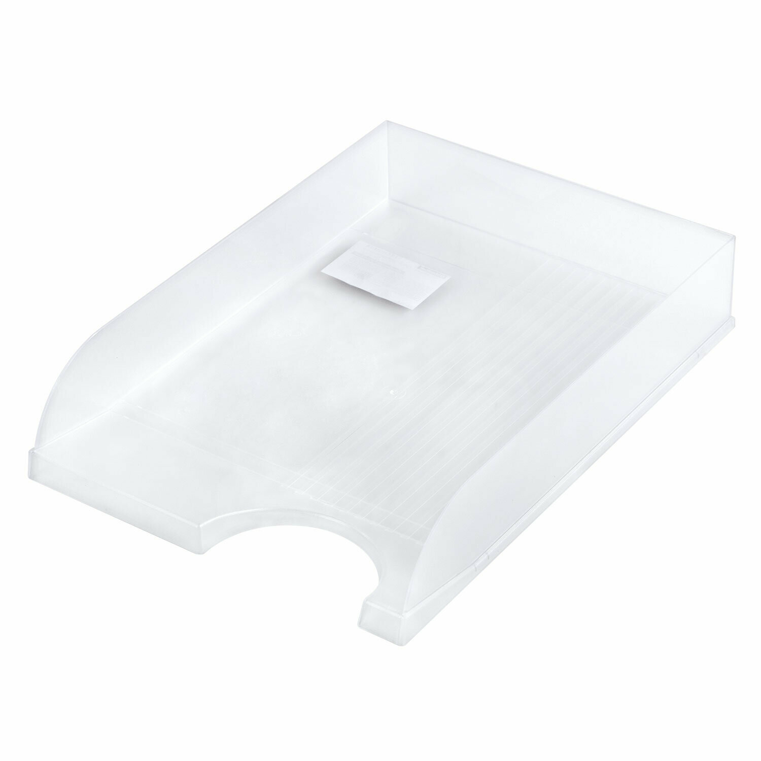 Лоток горизонтальный для бумаг BRAUBERG "Standard", 350х253х65 мм, прозрачный, 238349