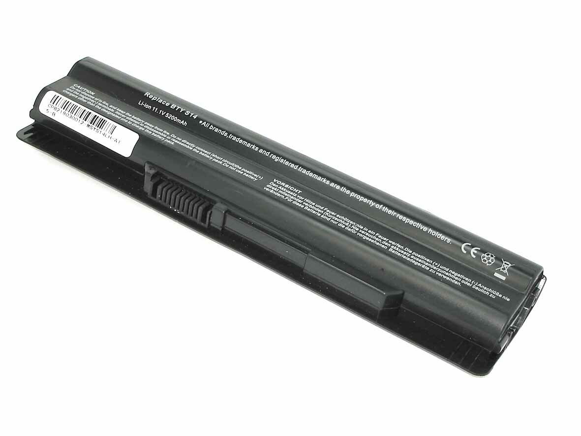 Аккумуляторная батарея для ноутбука MSI FX400/FX600 (BTY-S14) 11.1V 5200mAh OEM черная